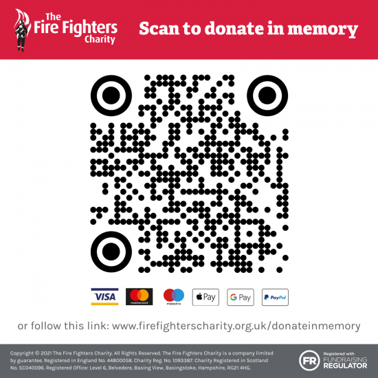 Donate in memory - Fire Fighters Charity