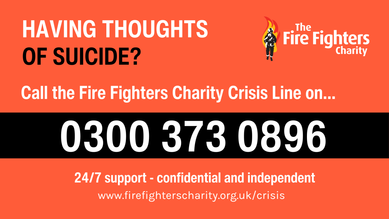 Crisis Line receives 24 calls in first month - Fire Fighters Charity